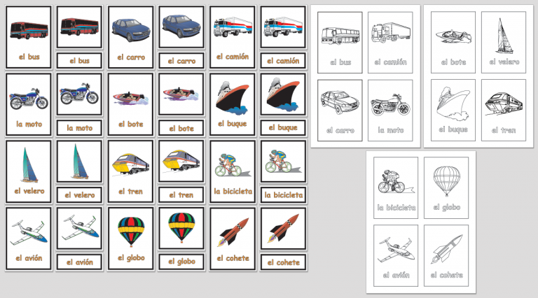 Transporte | Montessori Spanish Series