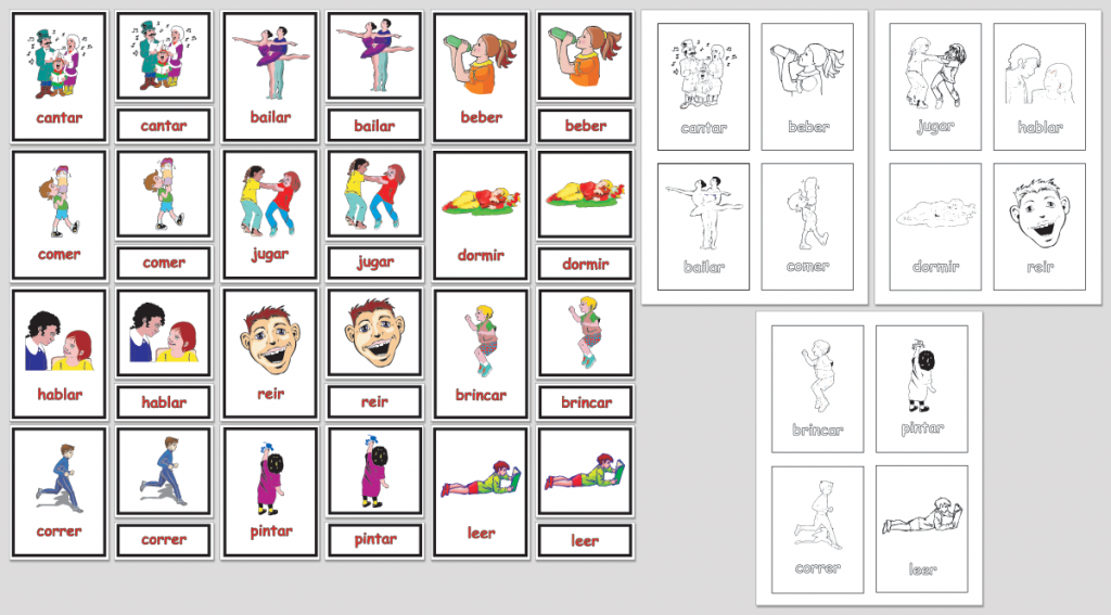 Verbos | Montessori Spanish Series