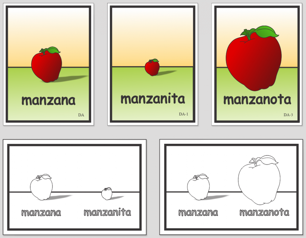 Diminutivo y Aumentativo | Montessori Spanish Series