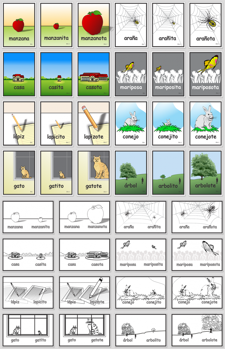 Diminutivo y Aumentativo | Montessori Spanish Series
